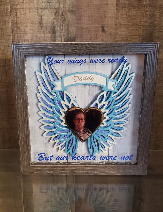 Memorial Shadow Box Loved One Angel Wings Shadow Box | Etsy