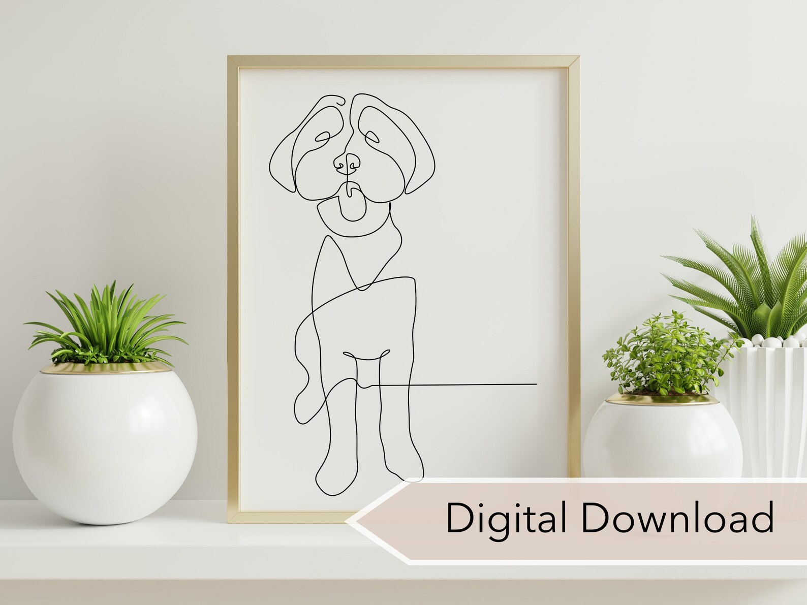 Goldendoodle Labradoodle Wall Art | Line Drawing | Digital Download - Etsy