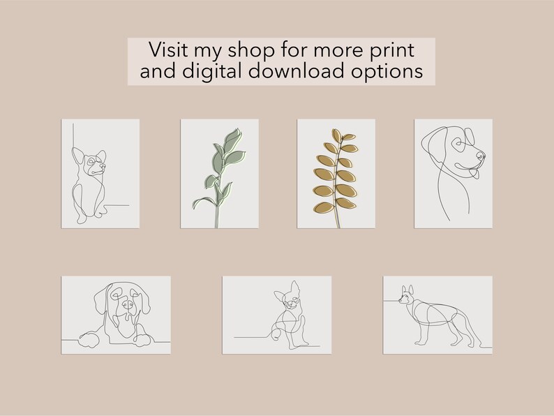 Goldendoodle Labradoodle Wall Art Line Drawing Digital - Etsy