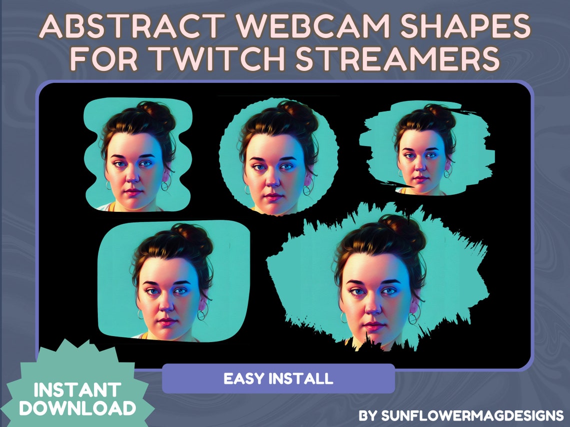 10x Abstract Webcam Shapes for Twitch Streamers | Camera Mask Shape ...