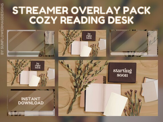 Animated Cozy Reading Desk Streamer Overlay Package for - Etsy