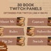 30x Twitch Book Stream Panels | Modern, Booktok, Cozy, Aesthetic, Cute ...