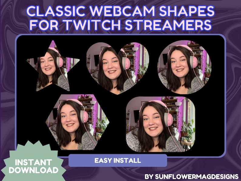 10x Classic Webcam Shapes for Twitch Streamers | Camera Mask Shape ...