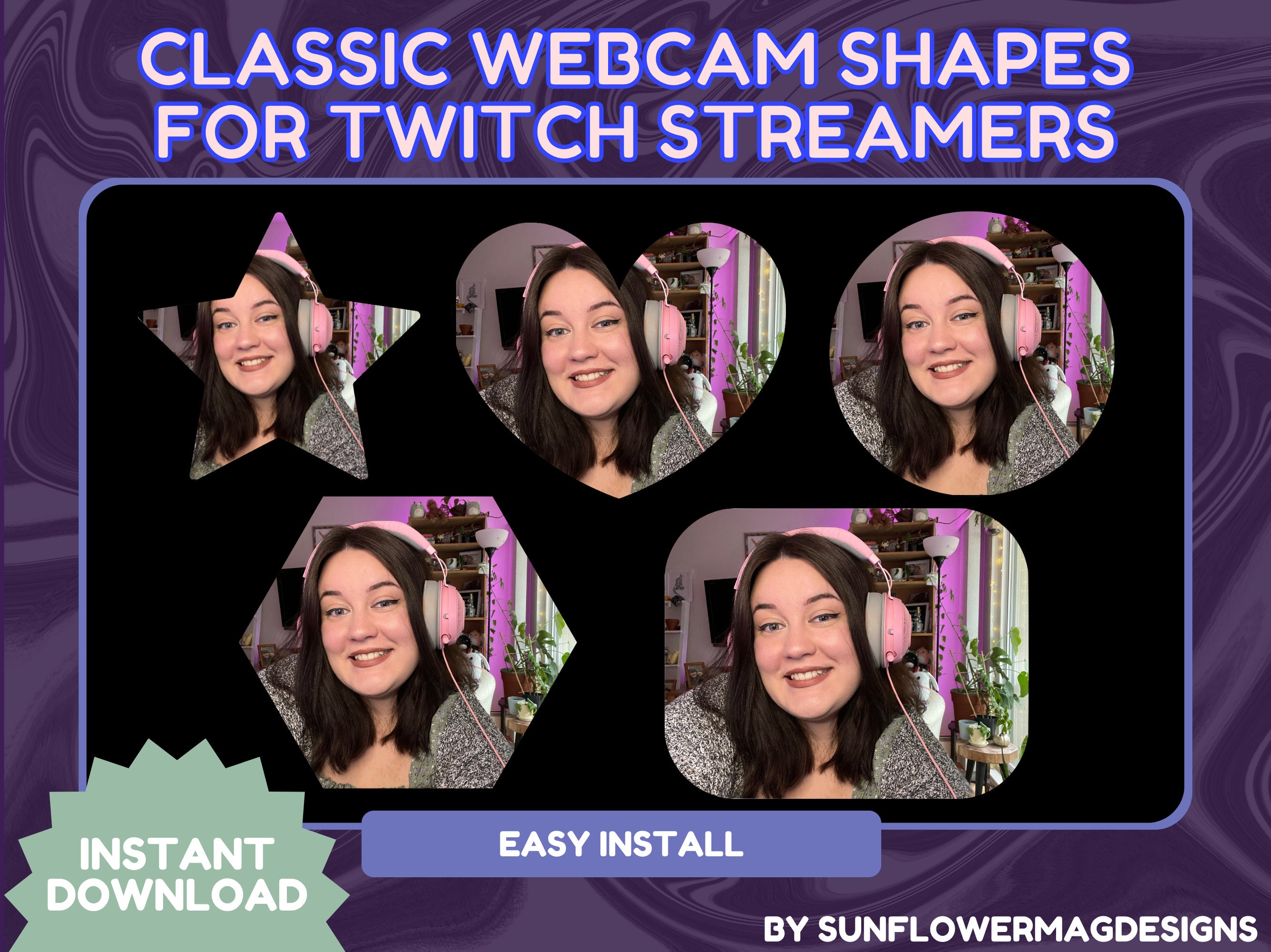 10x Classic Webcam Shapes for Twitch Streamers | Camera Mask Shape ...