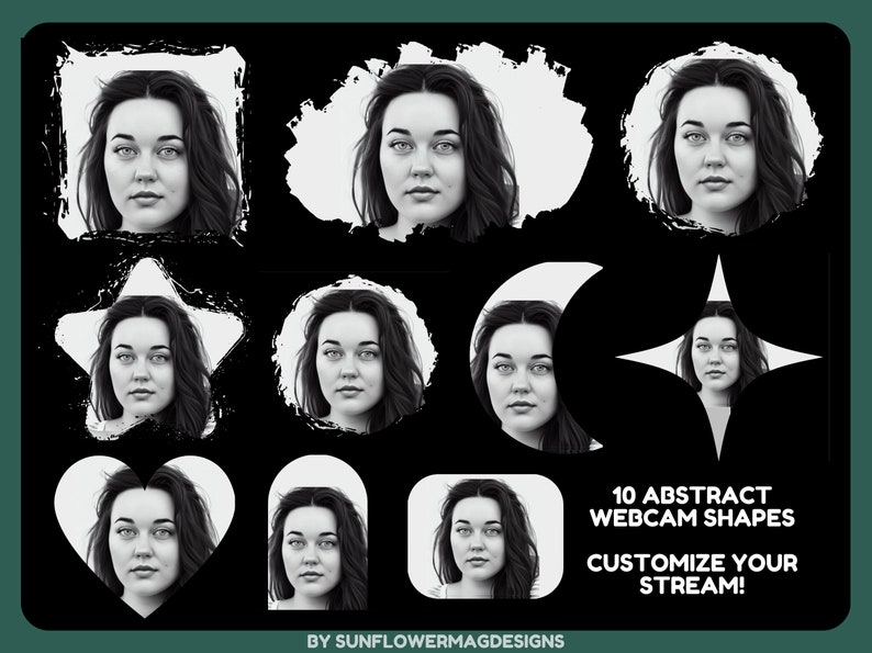 10x Unique Webcam Shapes for Twitch Streamers | Camera Mask Shape ...