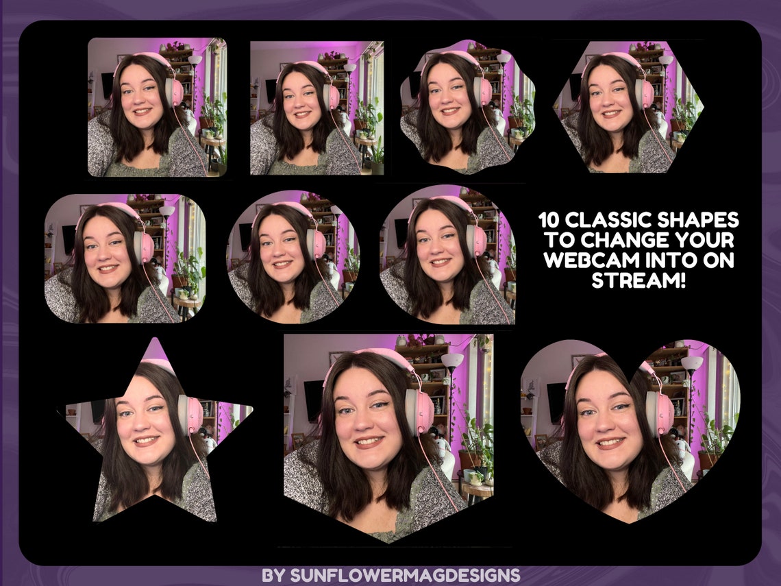10x Classic Webcam Shapes for Twitch Streamers | Camera Mask Shape ...