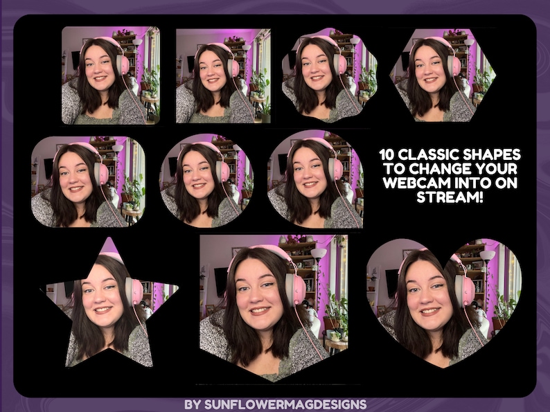 10x Classic Webcam Shapes for Twitch Streamers | Camera Mask Shape ...