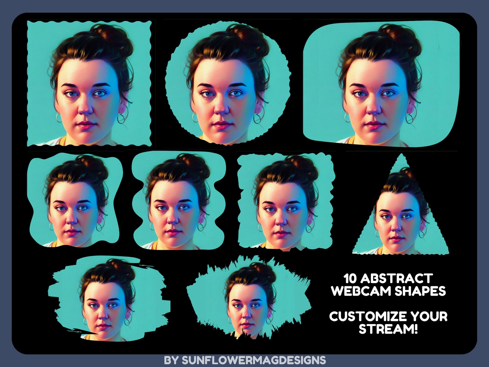 10x Abstract Webcam Shapes for Twitch Streamers | Camera Mask Shape ...