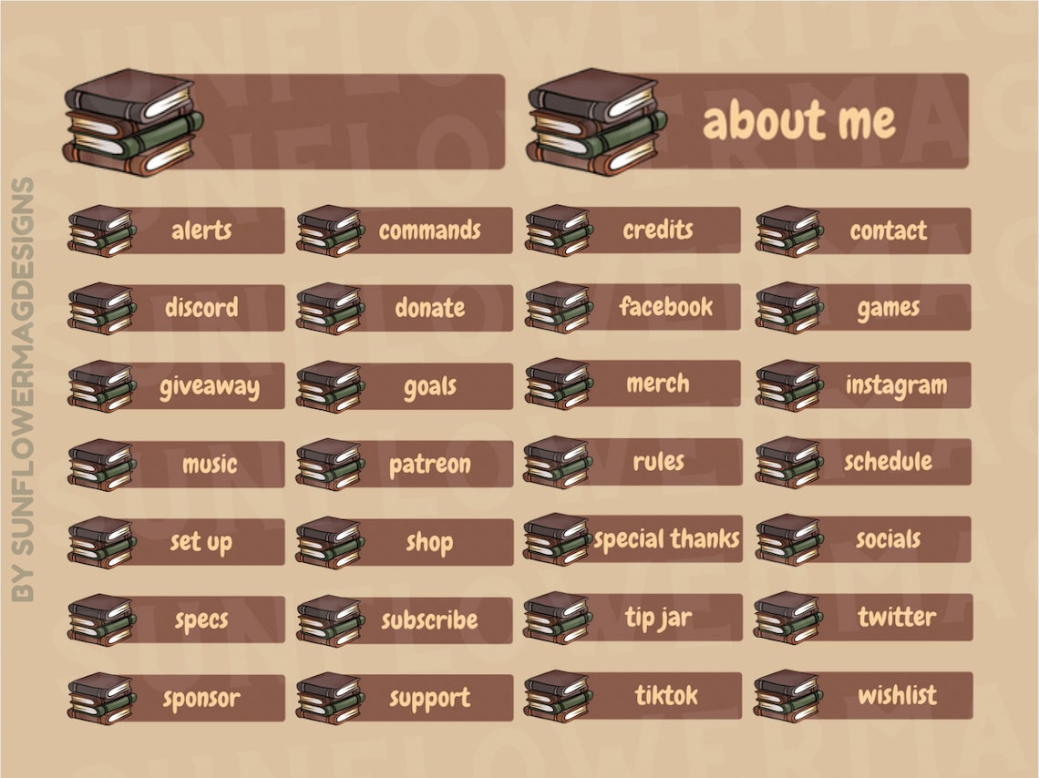 30x Twitch Book Stream Panels | Modern, Booktok, Cozy, Aesthetic, Cute ...