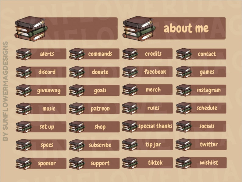 30x Twitch Book Stream Panels | Modern, Booktok, Cozy, Aesthetic, Cute ...