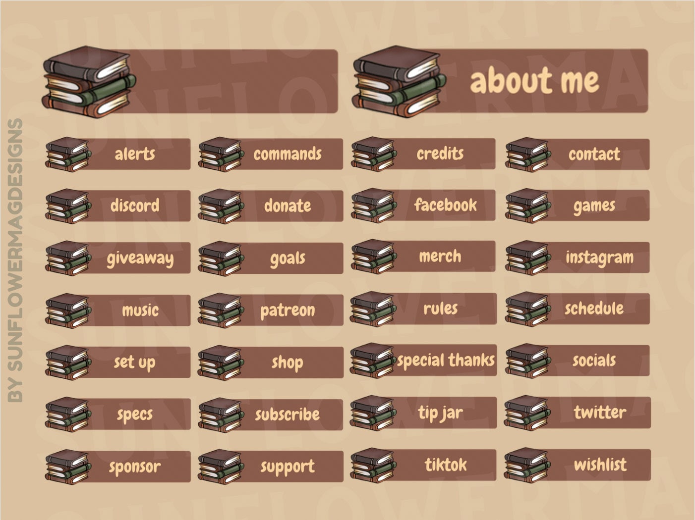 30x Twitch Book Stream Panels | Modern, Booktok, Cozy, Aesthetic, Cute ...