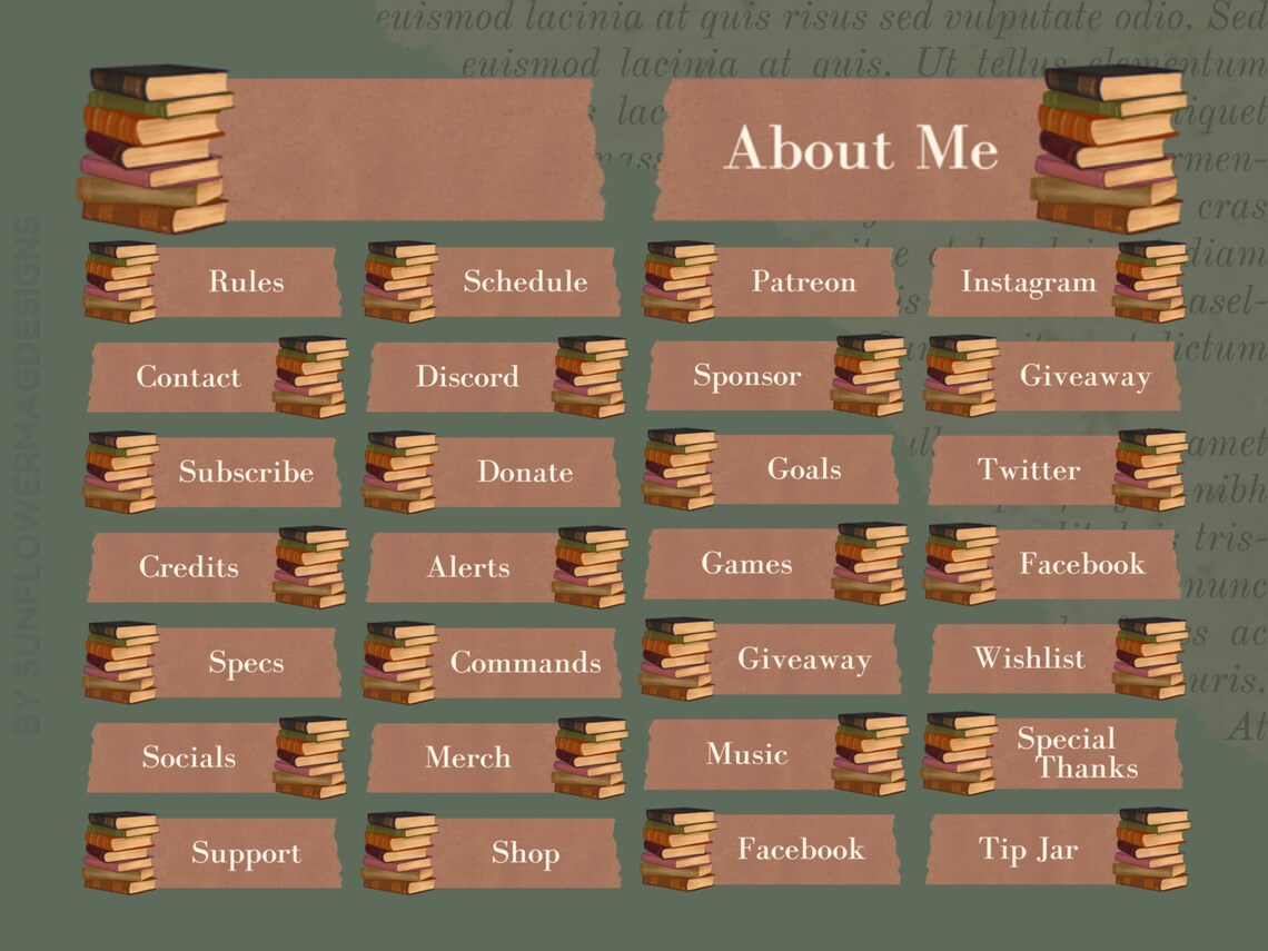 30x Twitch Book Stream Panels | Modern, Booktok, Cozy, Aesthetic, Cute ...