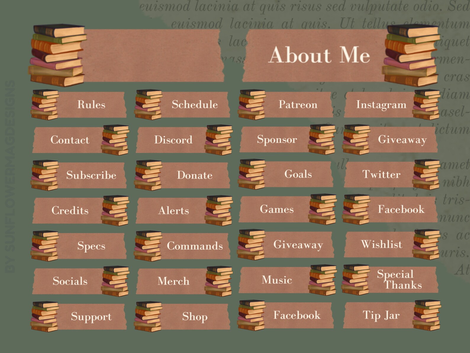 30x Twitch Book Stream Panels | Modern, Booktok, Cozy, Aesthetic, Cute ...