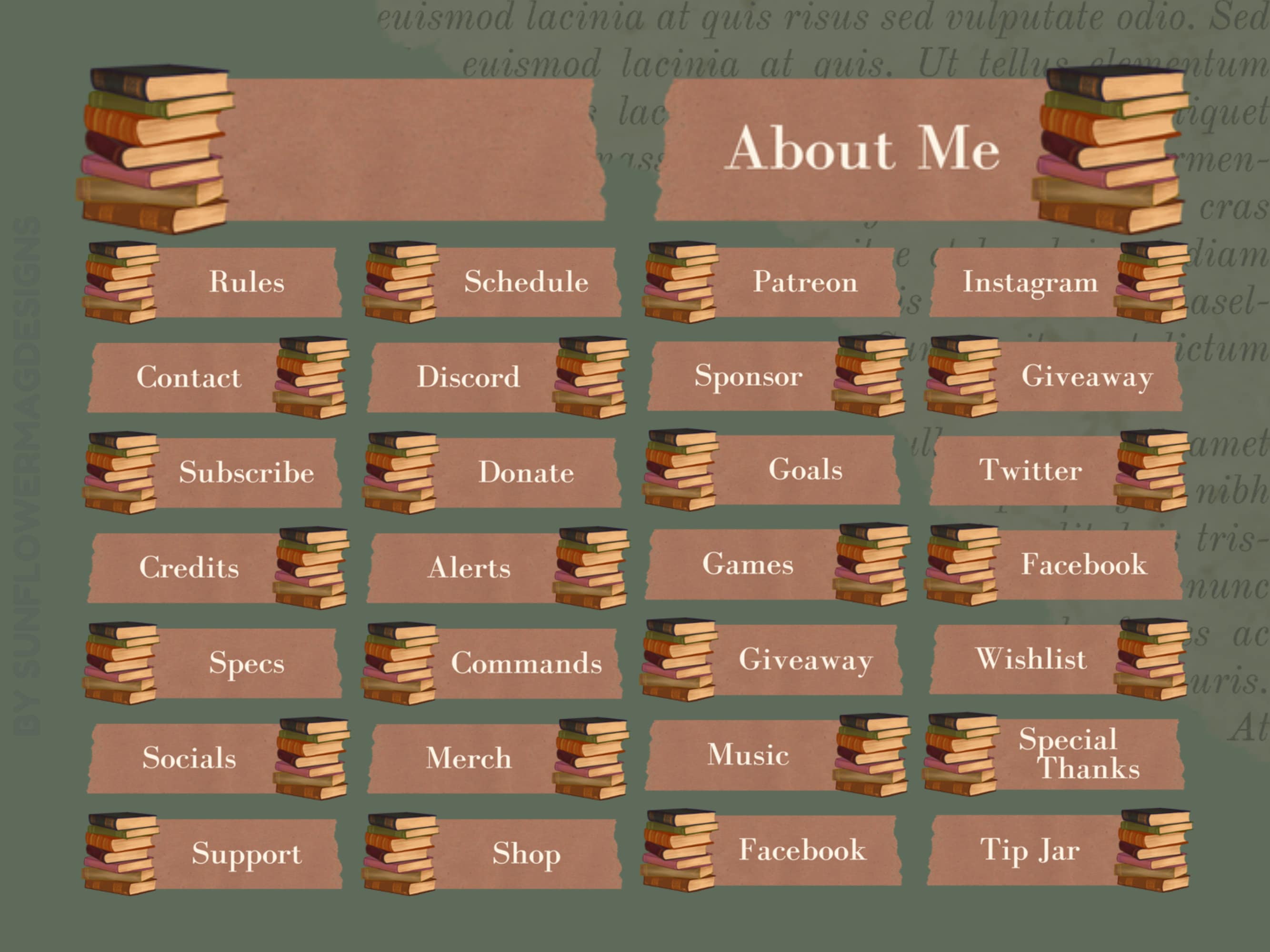 30x Twitch Book Stream Panels | Modern, Booktok, Cozy, Aesthetic, Cute ...