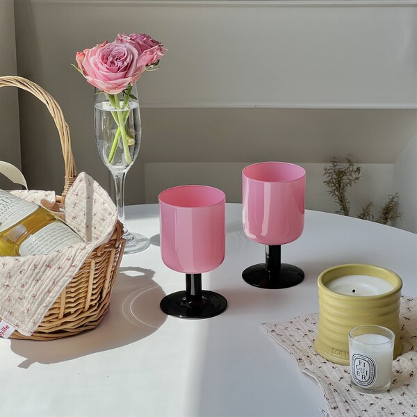 Pink Goblets - Etsy