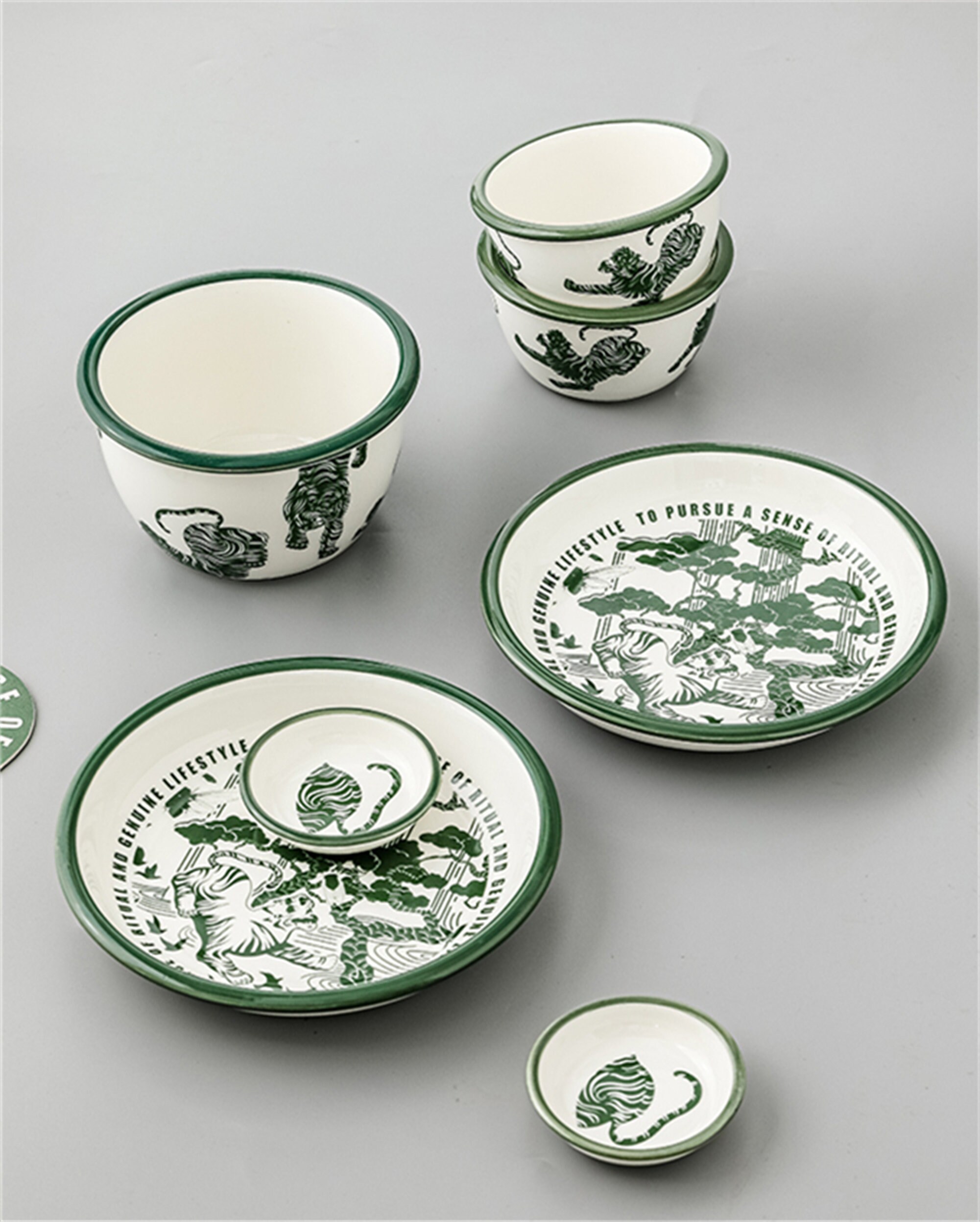 Tiger Dinner Plate/tiger Dish Set/creative - Etsy