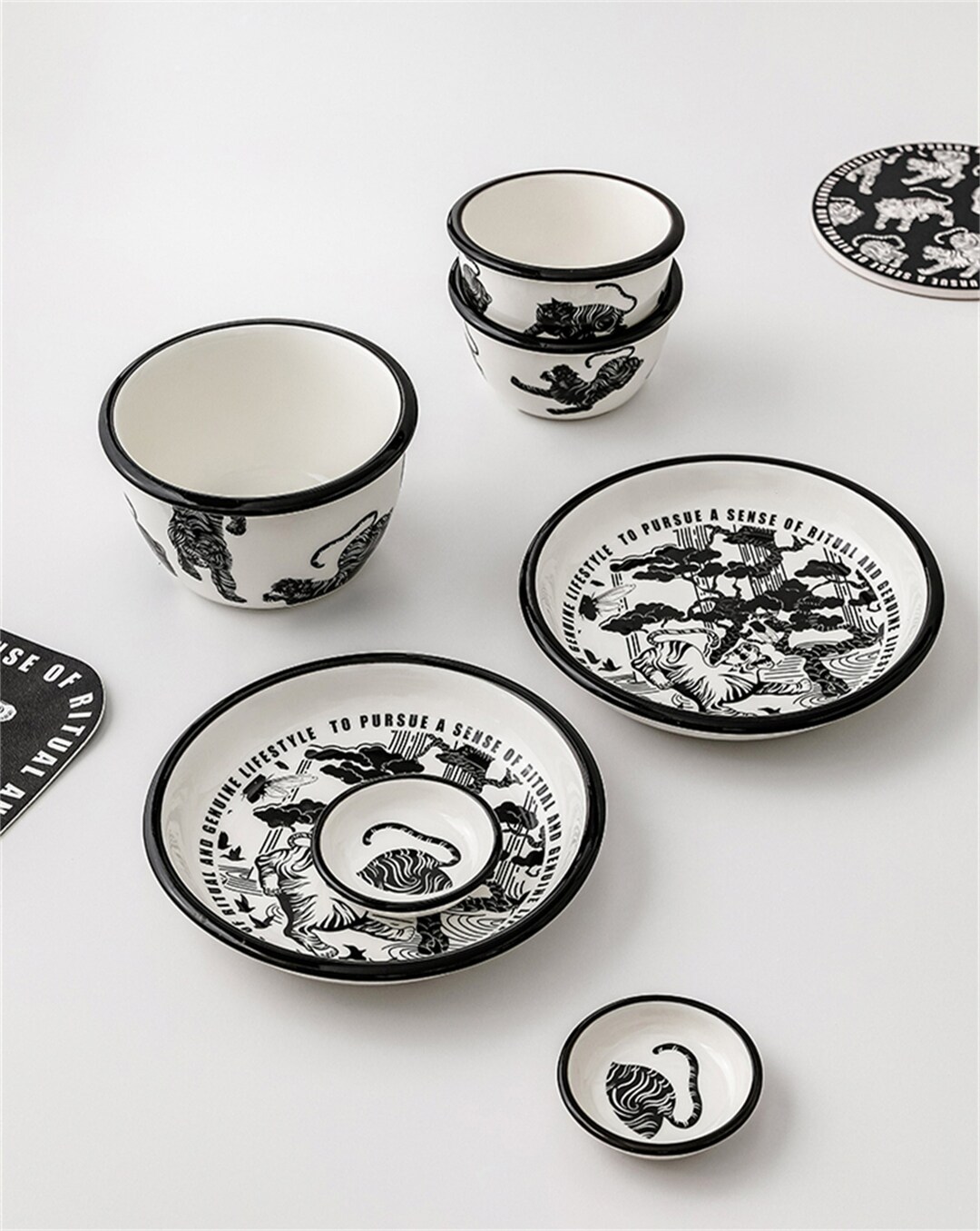 Tiger Dinner Plate/tiger Dish Set/creative - Etsy