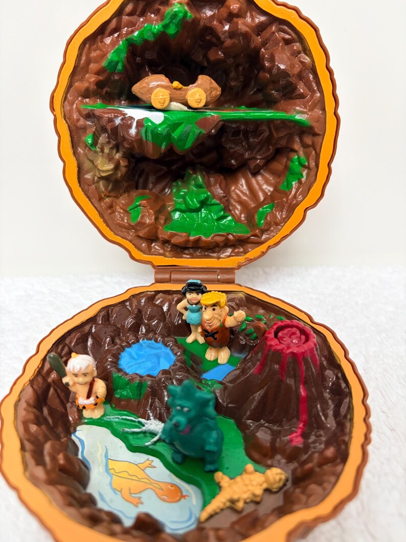Polly Pocket Flintstones Playset Featuring the "vicious Volcano". - Etsy