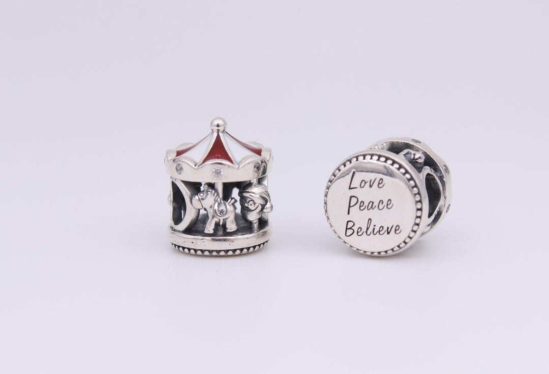 New PANDORA Red Christmas Carousel Charm Bead - Etsy