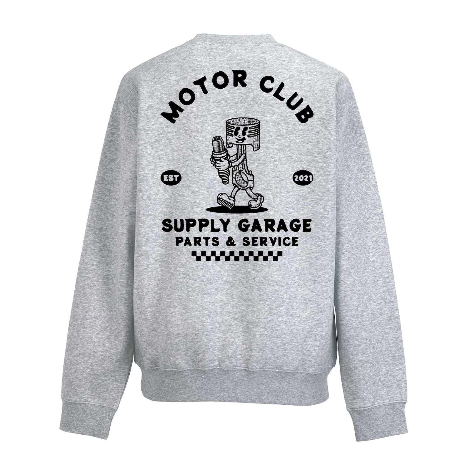 Motor Club Sweatshirt, Motorcycle Garage Sweater, Adults Heavyweight ...