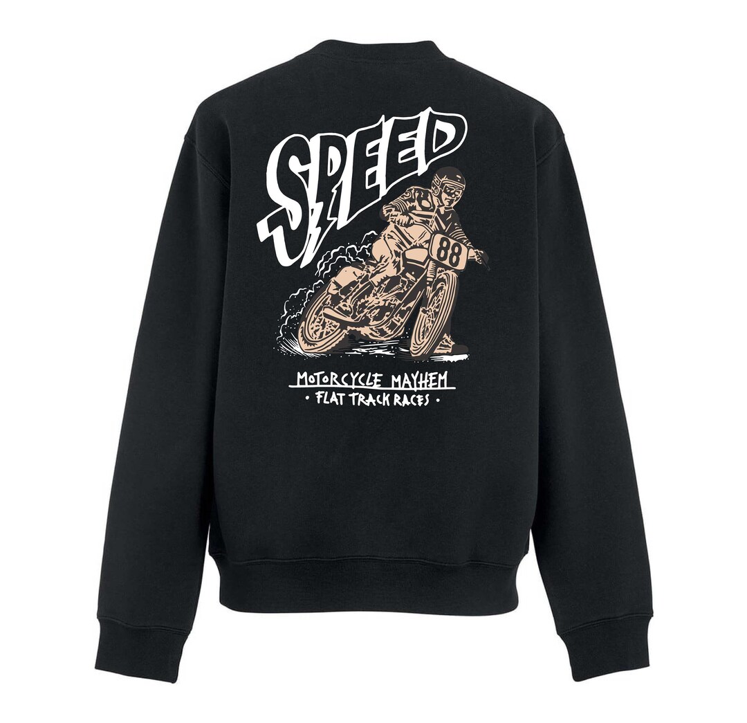 Speed - Flat Track Races Sweater, Dirt Bike Motor Sport Apparel, Adults ...