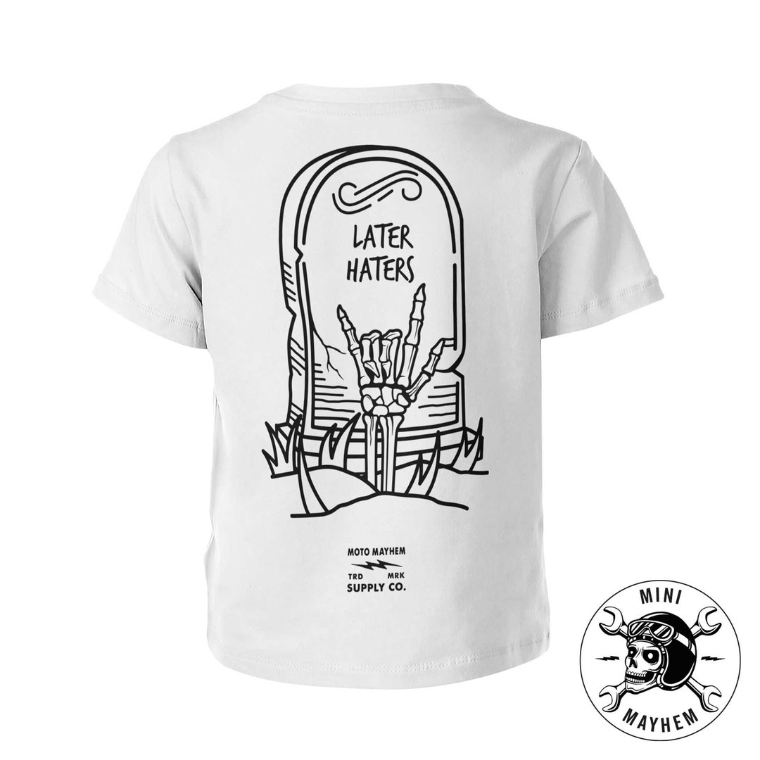 Later Haters Kids T-shirt, Funny Halloween Gift, Moto Mayhem Youth Tee ...
