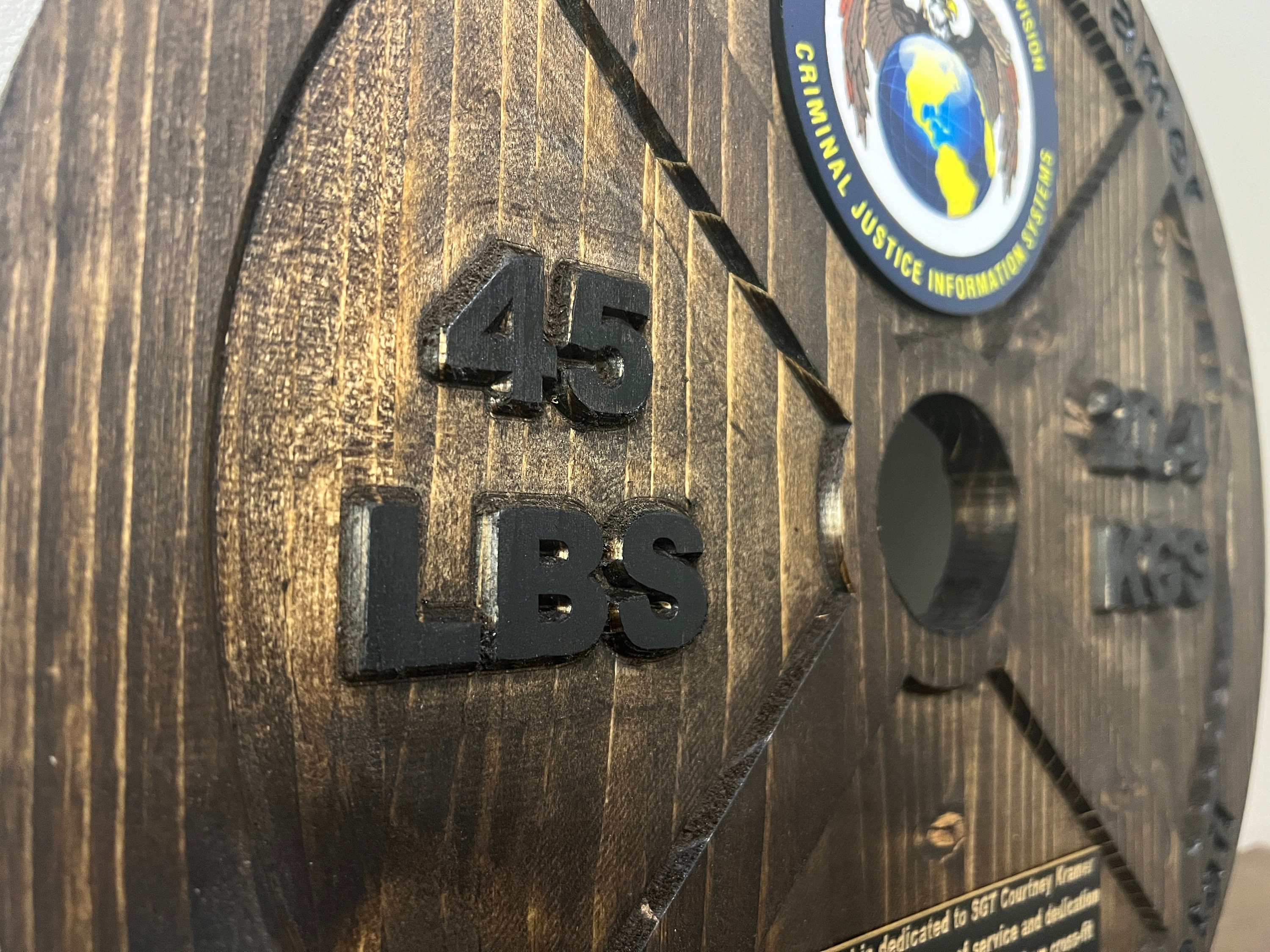 PCS Plaque, 45LB Plate W/ Custom Logo and Engraving - Etsy