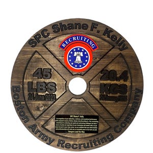 16-19.5 Inch Pcs/ets/retirement Plaque, 45LB Plate W/ Custom Logo and ...
