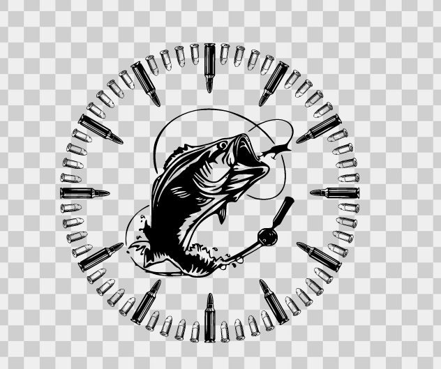 Fishing Clock SVG for Laser or Cricut Great for Outdoorsman - Etsy