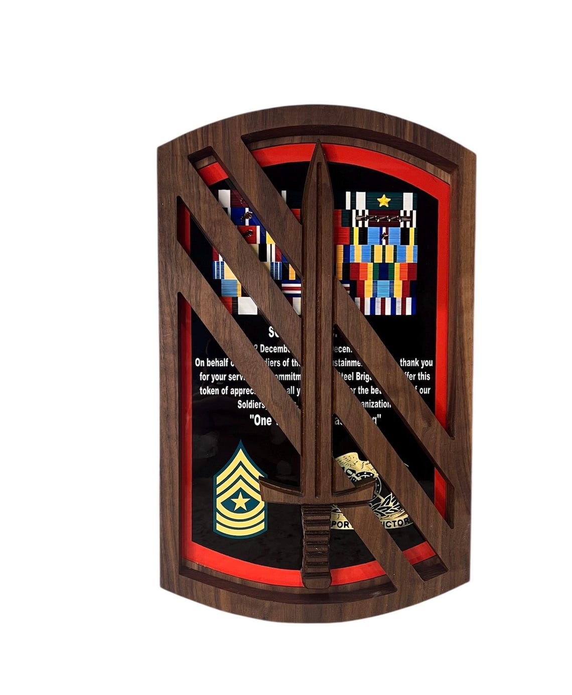 Unit Patch Plaque-customized Design-pcs-pca-ets-retirement-army-marines ...
