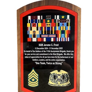 Unit Patch Plaque-customized Design-pcs-pca-ets-retirement-army-marines ...