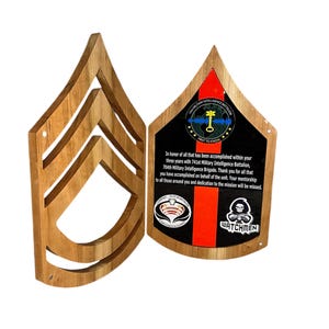 NCO Rank Plaque-customized Design-pcs-pca-ets-retirement-army-marines ...