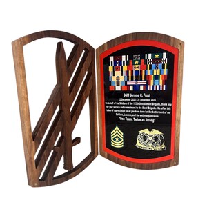 Unit Patch Plaque-customized Design-pcs-pca-ets-retirement-army-marines ...