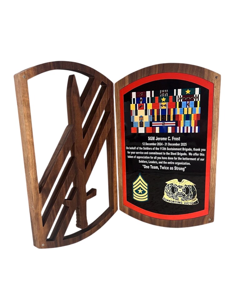 Unit Patch Plaque-customized Design-pcs-pca-ets-retirement-army-marines ...