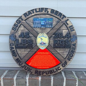 PCS Plaque, 45LB Plate W/ Custom Logos Includes up to 6 Logos - Etsy