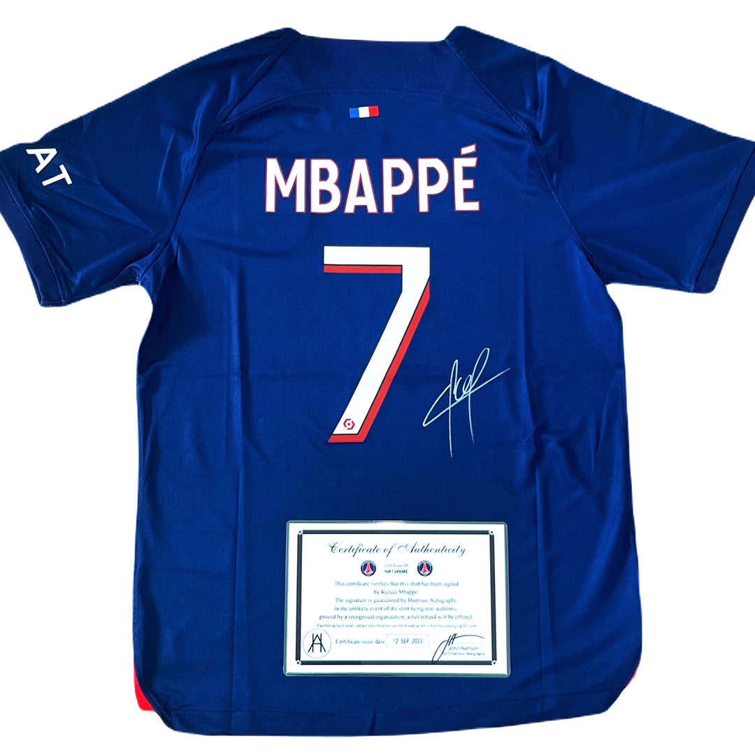 2023/24 KYLIAN MBAPPE SIGNED Paris Saint-germain Nike® Jersey W/coa Psg ...