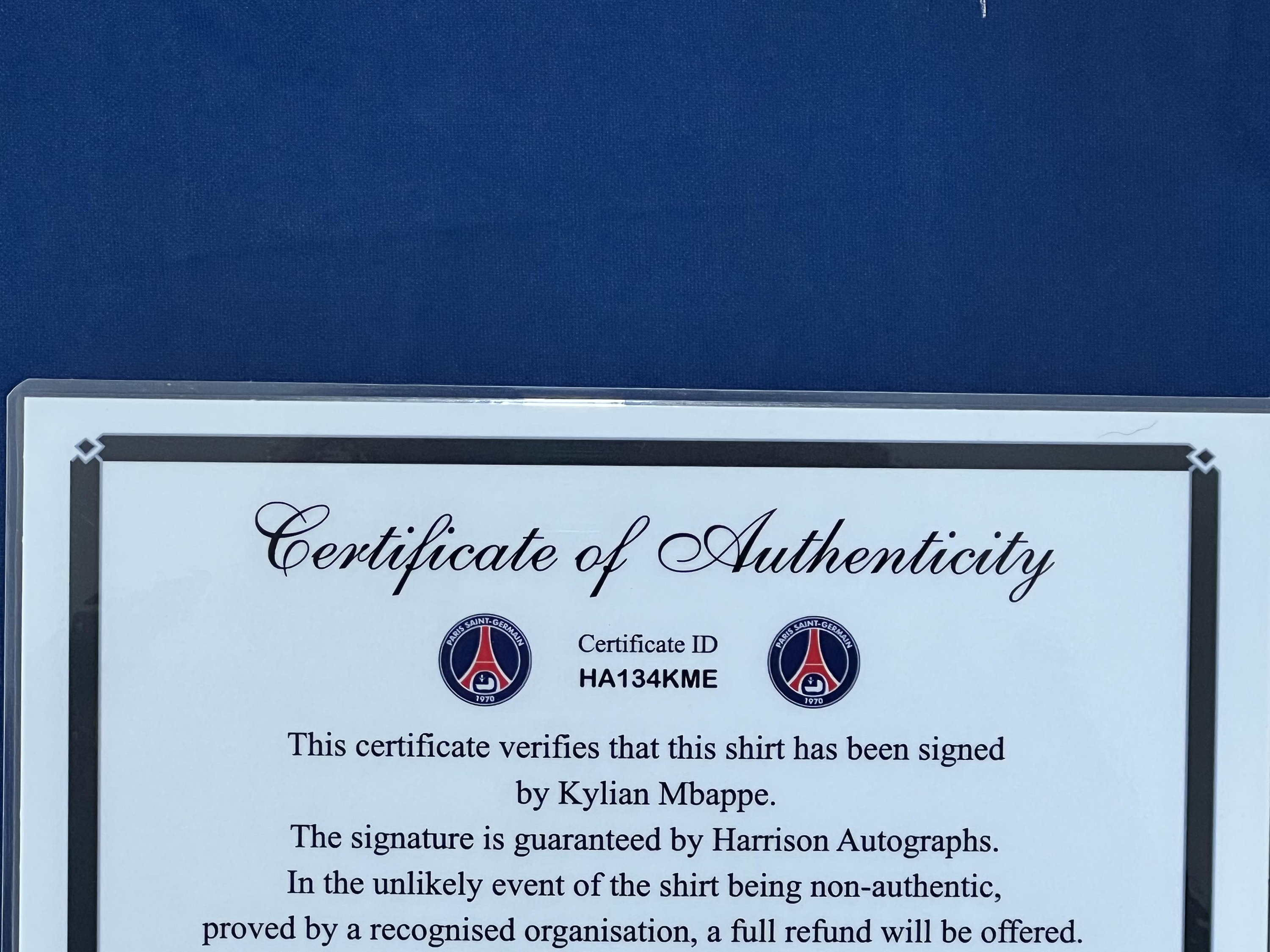 2023/24 KYLIAN MBAPPE SIGNED Paris Saint-germain Nike® Jersey W/coa Psg ...