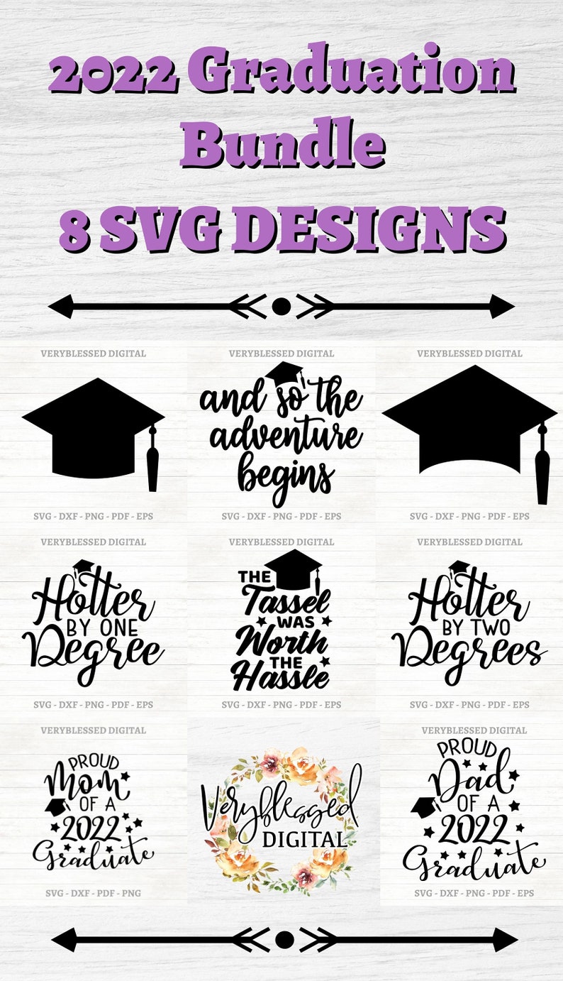 SVG Graduation 2022 Bundle, Graduation SVG, Class of 2022, Graduation ...