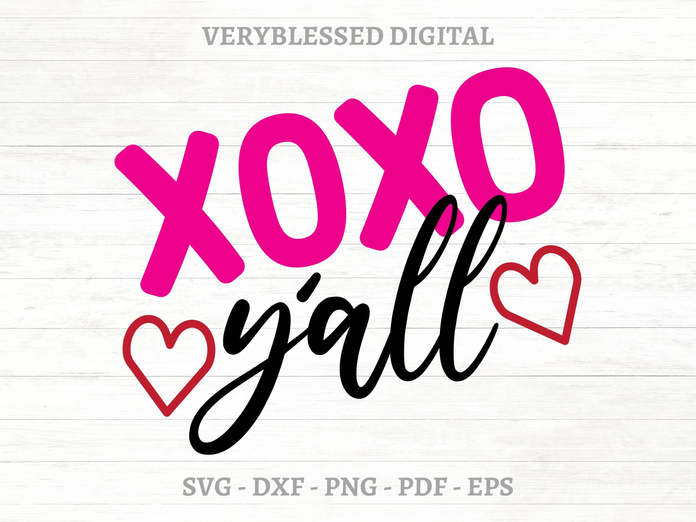 XOXO Svg, Pdf, Eps, Dxf, Png for Cricut, Silhouette, Commercial Use ...