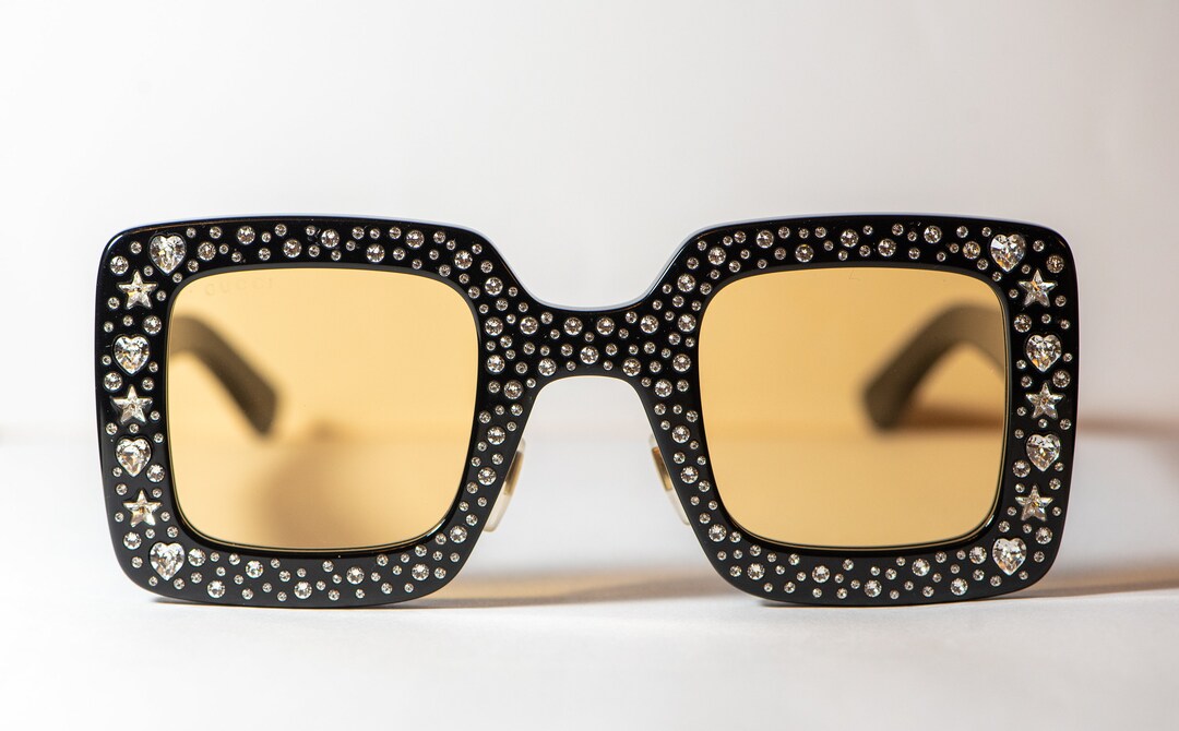 Gucci Sunglasses With Diamonds GG0780S 007 - Etsy