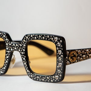 Gucci Sunglasses With Diamonds GG0780S 007 - Etsy