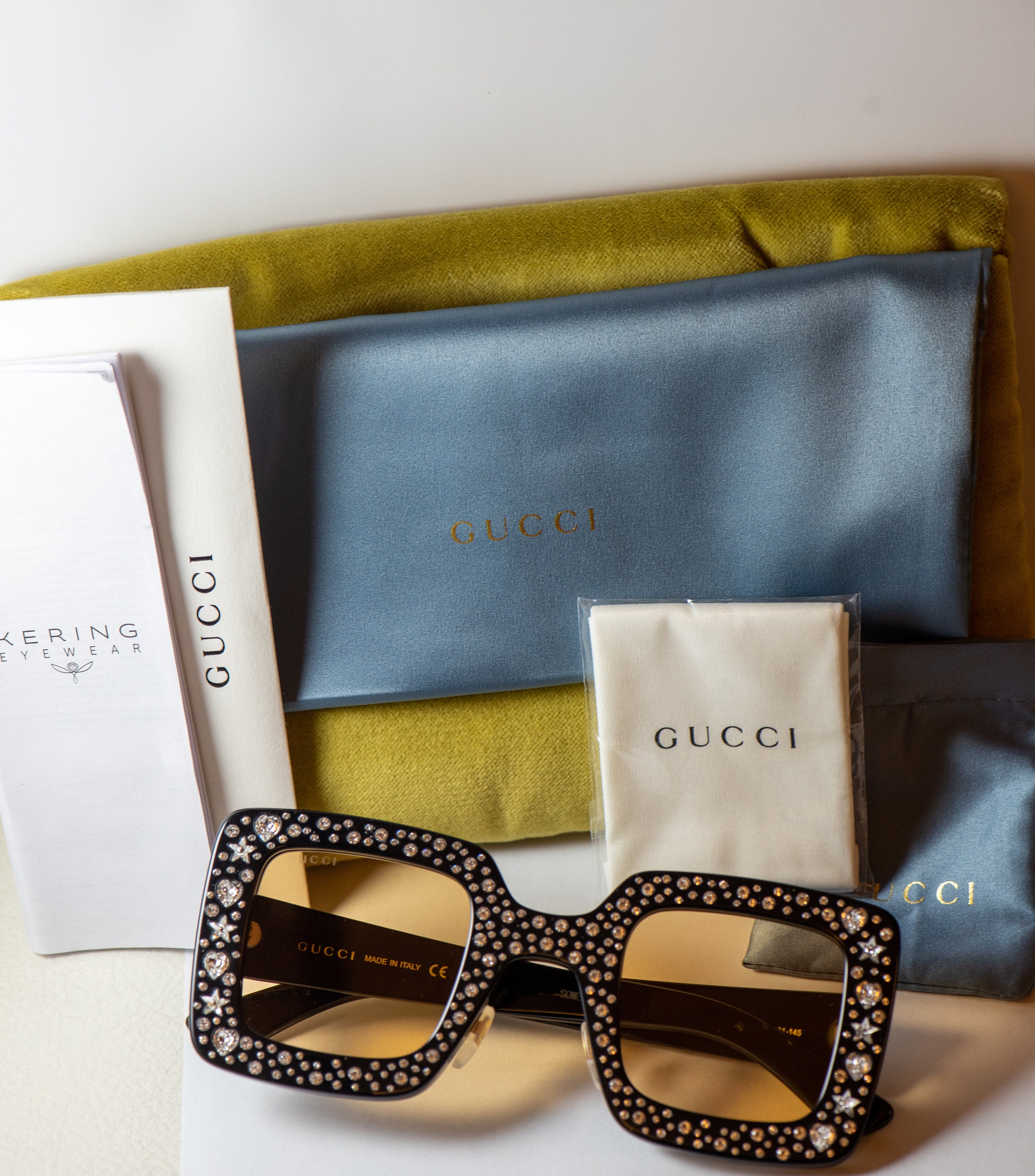 Gucci Sunglasses With Diamonds GG0780S 007 - Etsy