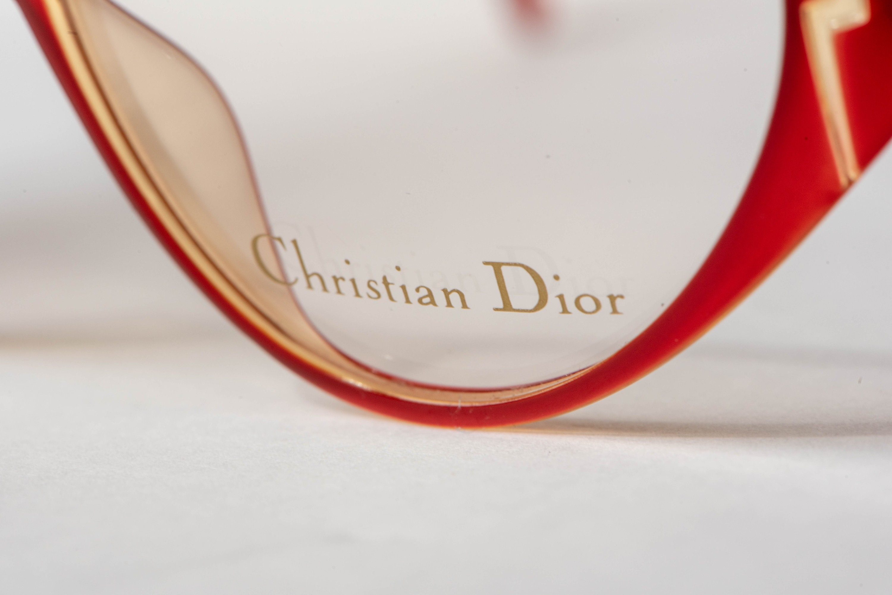 Vintage Optyl Christian Dior 2344 30 Red Woman Glasses Frame Made In Germany New Old Stock