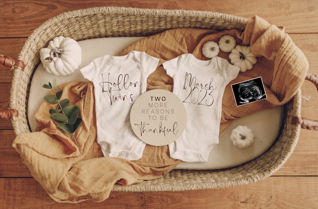 Digital Twin Pregnancy Announcement / Twin Baby Announcement / Twins ...