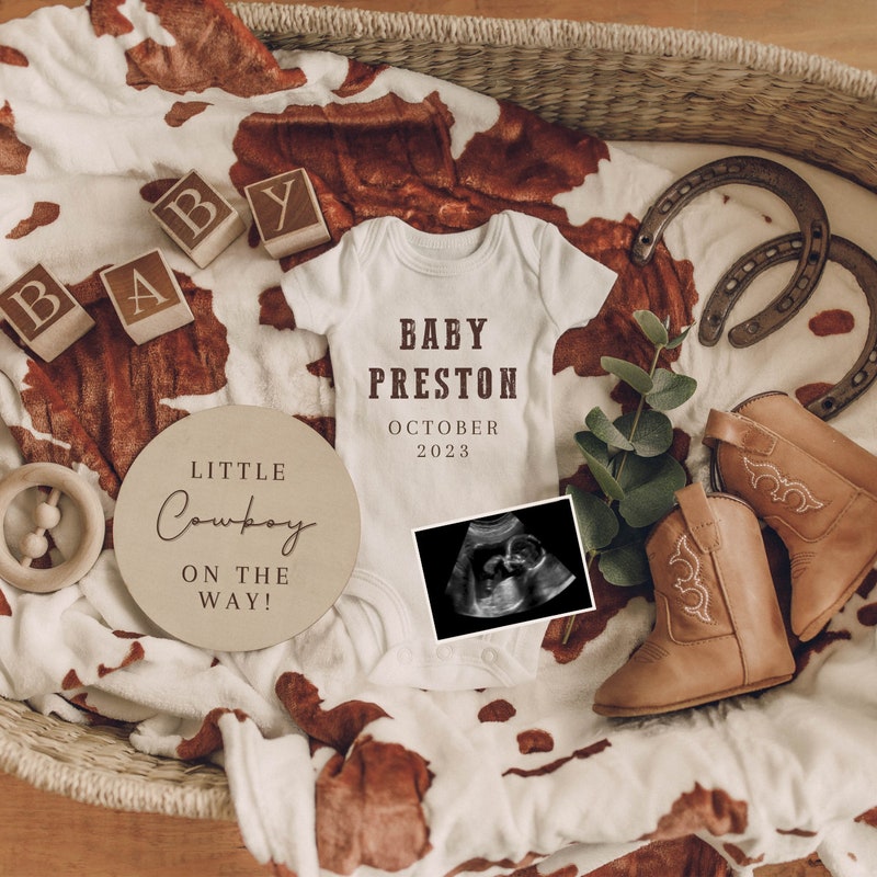 Western Baby Announcement - Etsy