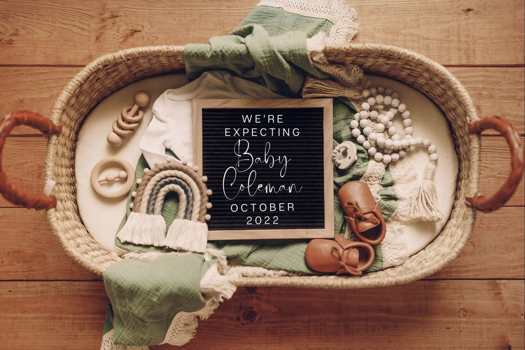 Digital Pregnancy Announcement / Digital Baby Announcement / We're ...