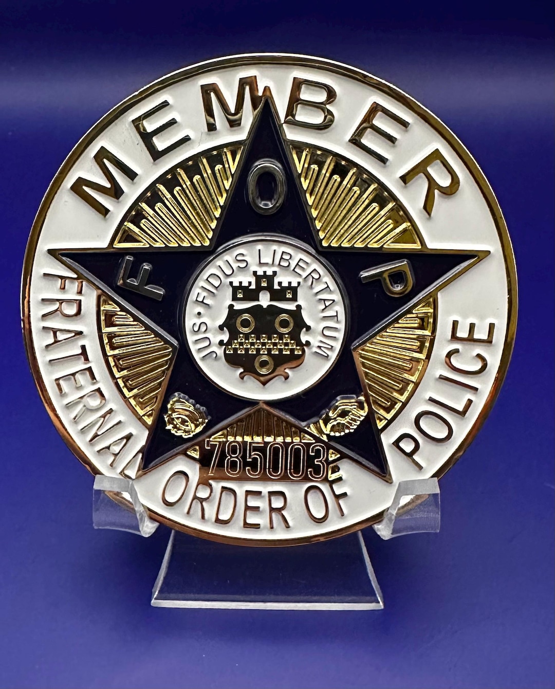 Windshield Badge FOP Fraternal Order of Police Member Metal Sticker for ...