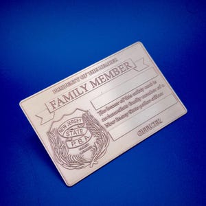 1 Lifetime New Gold Metal PBA Card for Officer’s Family Members - Etsy