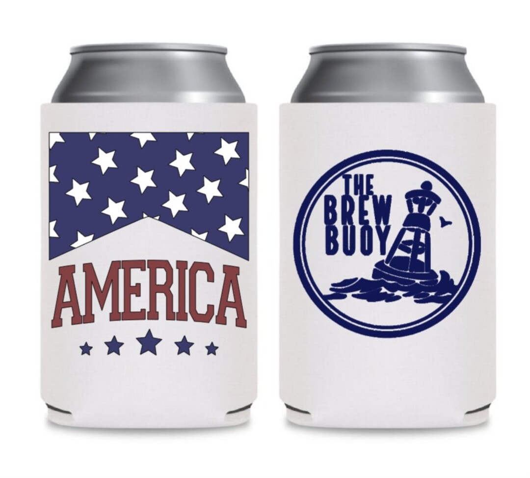 RED, WHITE, and BLUE Floating Can Cooler/floating Cooler/ Floating ...