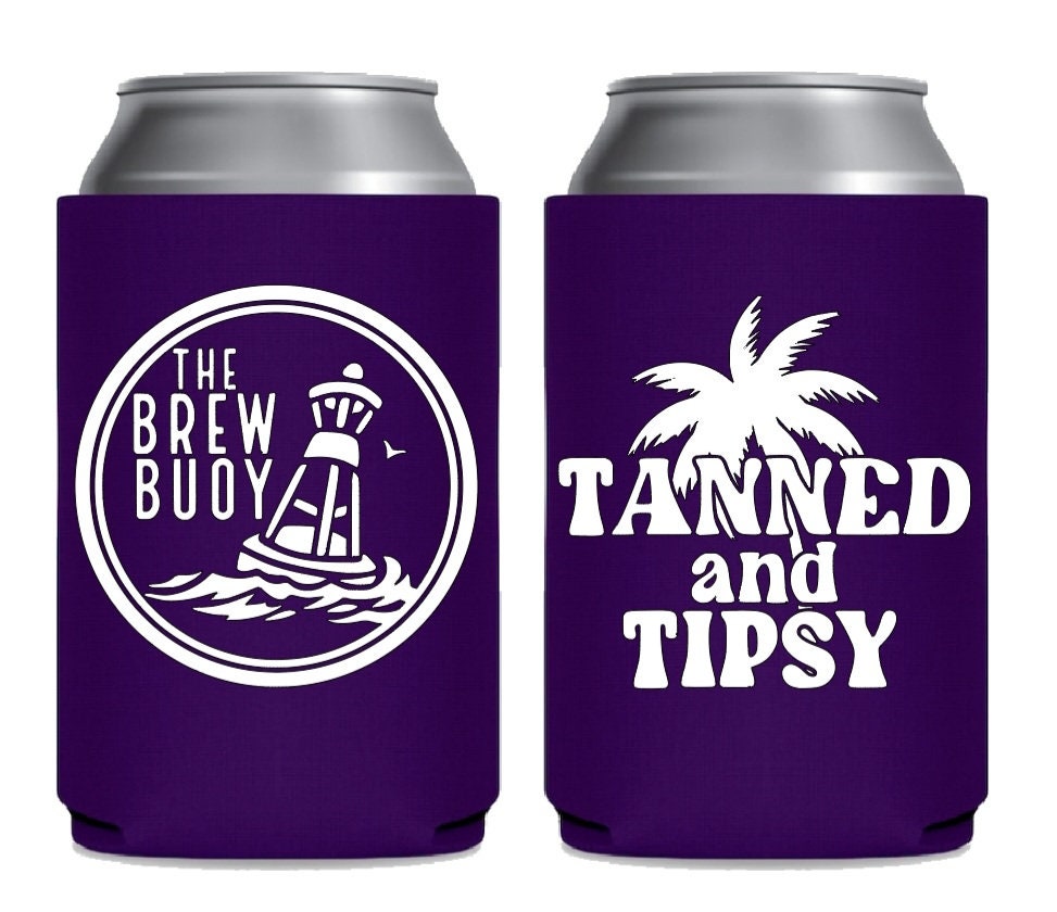 TANNED AND TIPSY/ Brew Buoy/ Floating Can Cooler/ Floating Drink Holder ...